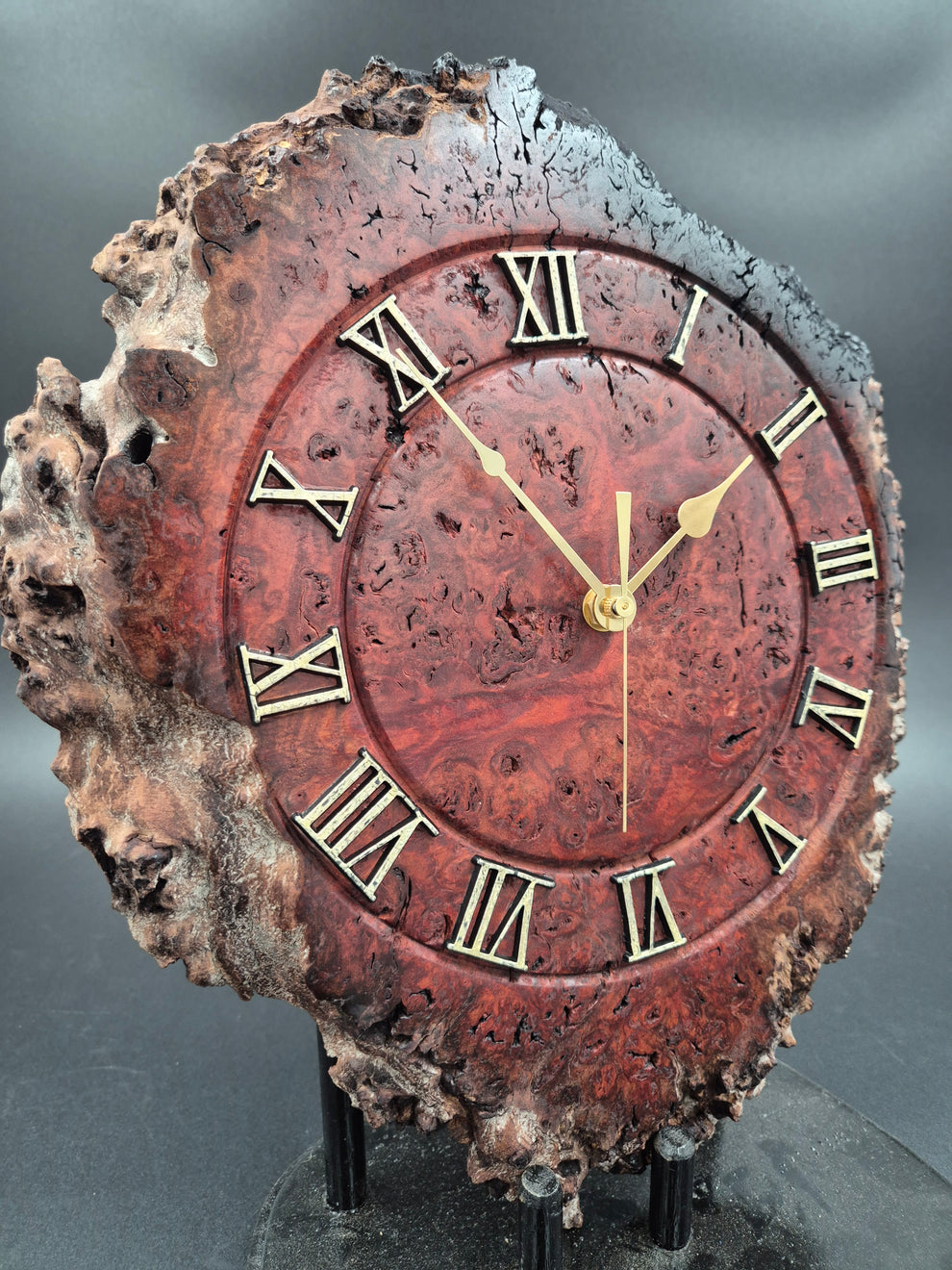 Red Gum Burl Clock (Medium) – Rustic Designs